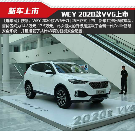 WEY 2020款VV6正式上市 售价区间14.8万-17.5万 _选车网